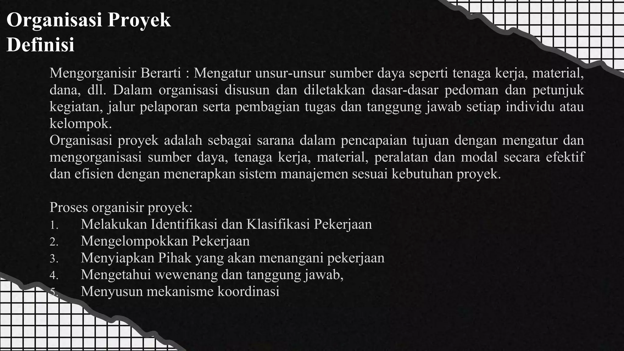 Manajemen Proyek - Organisasi Proyek | PPT