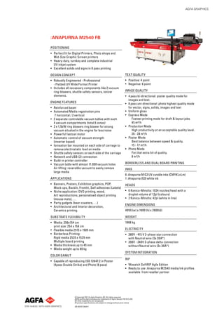 AGFA :Anapurna M2540 FB | PDF