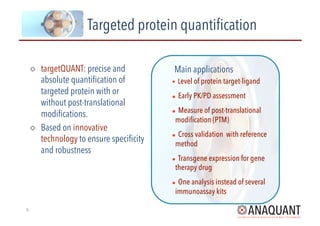 Anaquant-Protein quantitation by mass spectrometry | PPT