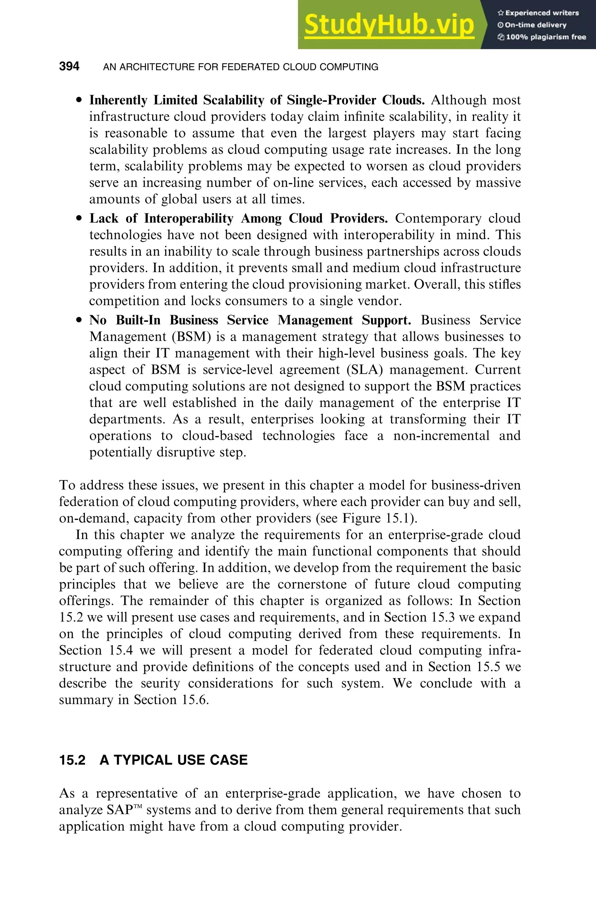 An Architecture For Federated Cloud Computing | PDF