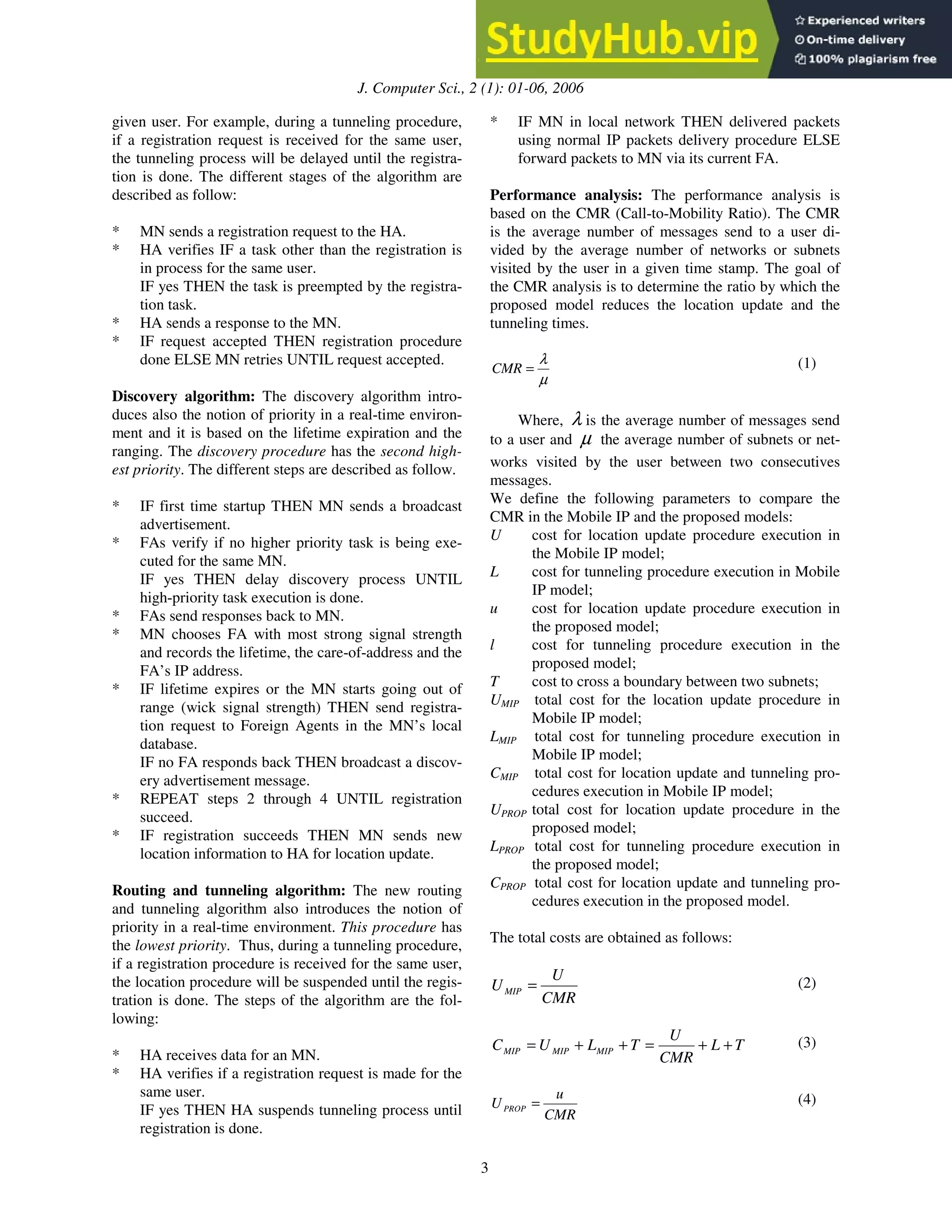 An Architecture For Mobility Management In Mobile Computing Networks | PDF
