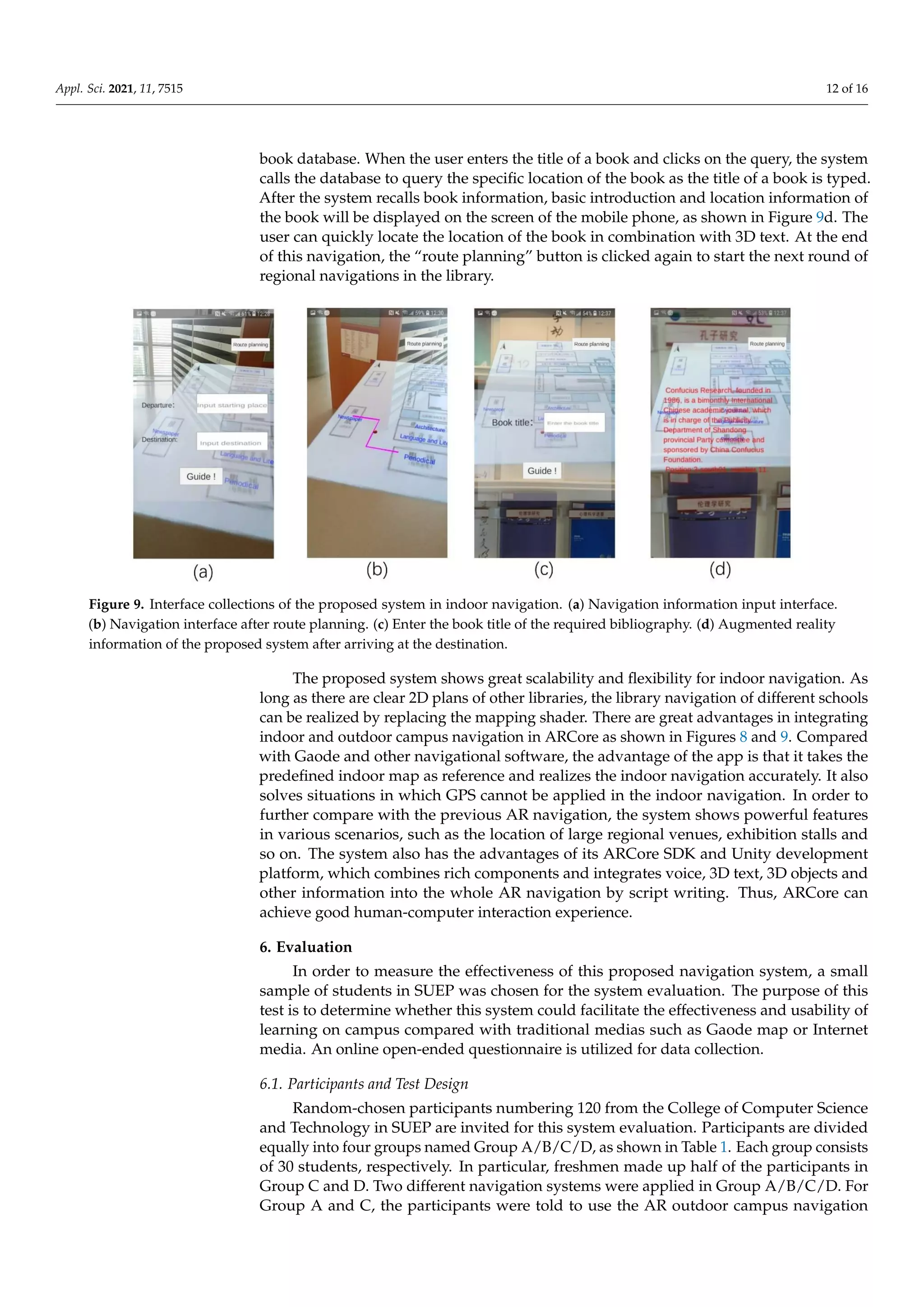 An ar core based augmented reality campus navigation system | PDF