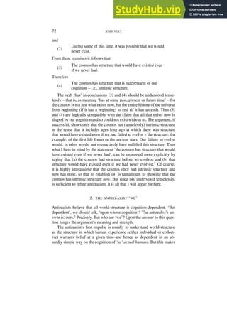 An Argument For Metaphysical Realism | PDF