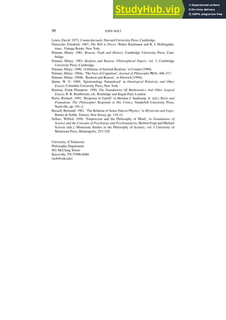 An Argument For Metaphysical Realism | PDF