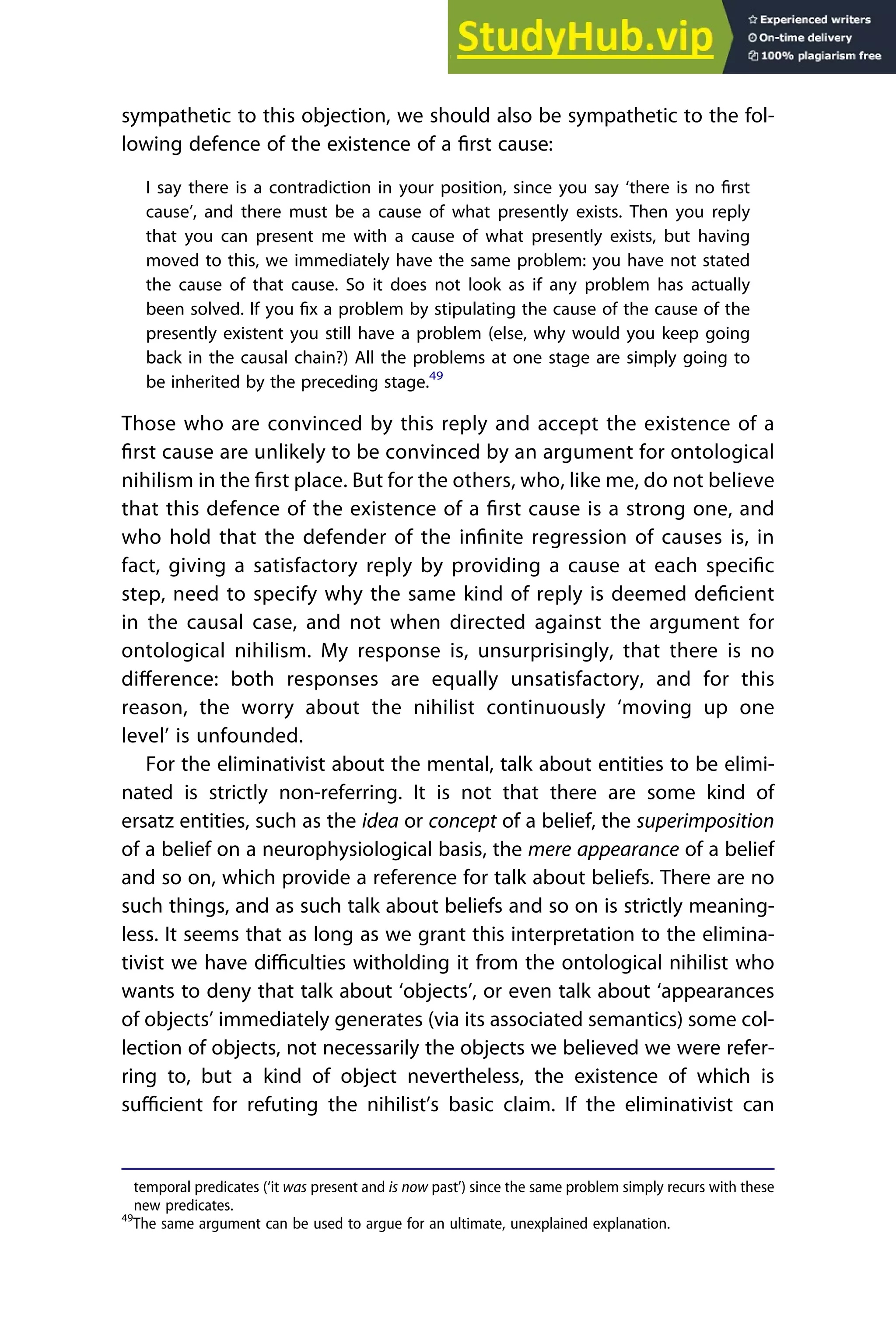 An Argument For Ontological Nihilism | PDF