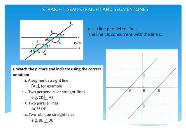 STRAIGHT, SEMI-STRAIGHT AND SEGMENTLINES | PPTX
