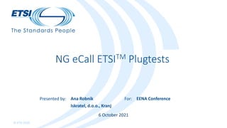 Next Generation eCall (2/3) | PPT