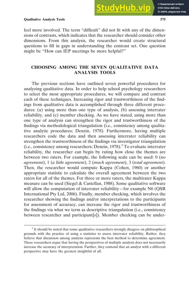 An Array Of Qualitative Data Analysis Tools A Call For Data Analysis