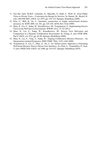 An artifact centric view-based approach to modeling inter-organizational business processes | PDF