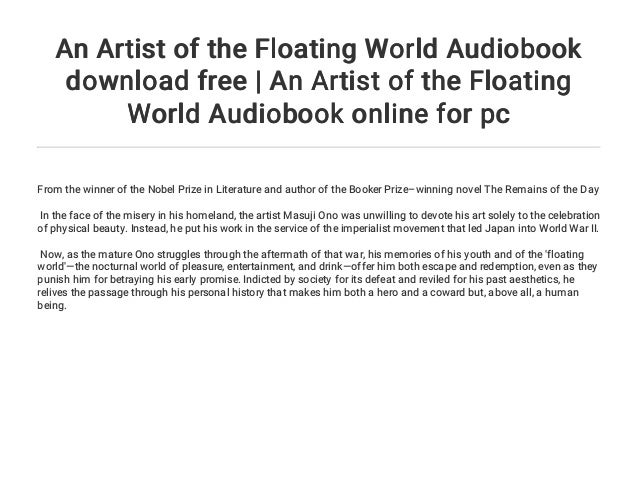 An artist of the floating world book review - workerpna