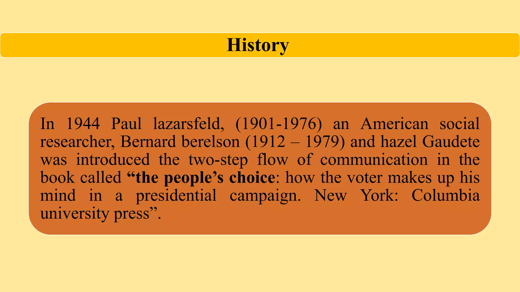 Two step flow theory | PPTX