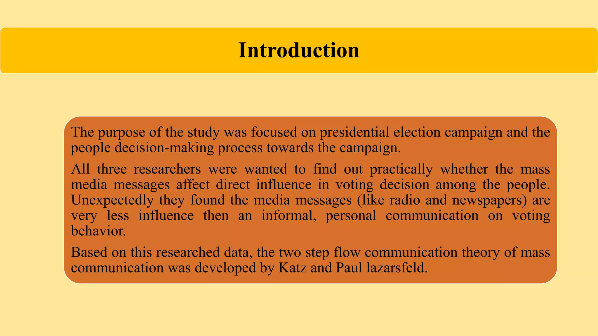 Two step flow theory | PPTX