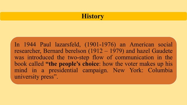 Two step flow theory | PPTX