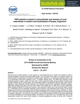 An ASABE Meeting Presentation | PDF