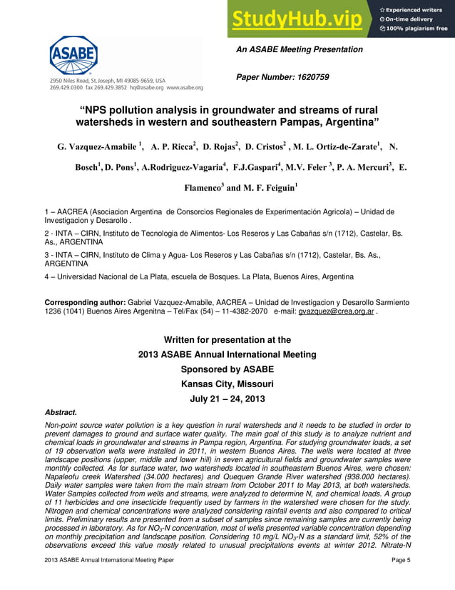 An ASABE Meeting Presentation | PDF