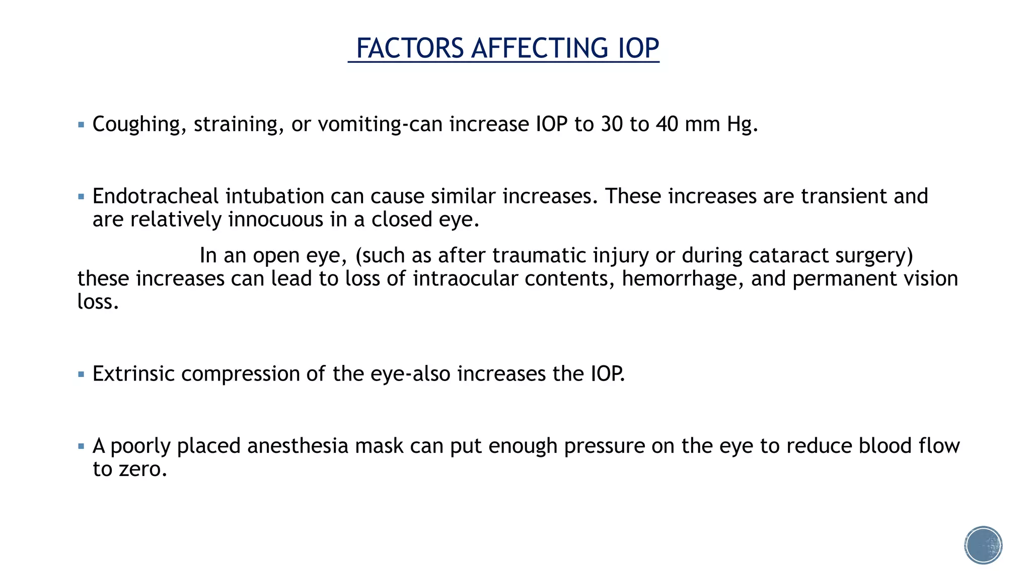 Anasesthesia for ophthalmic surgery | PPTX