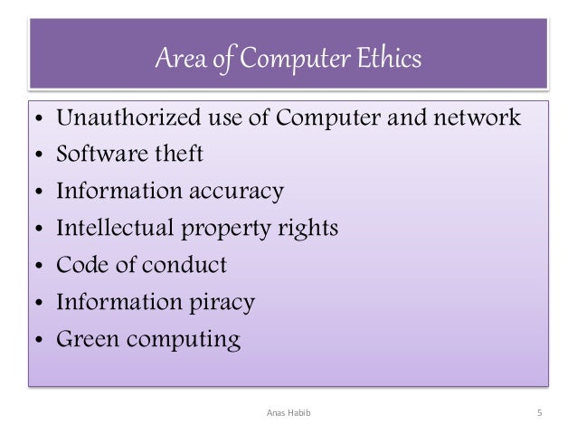 Computer Ethics By Anas Habib