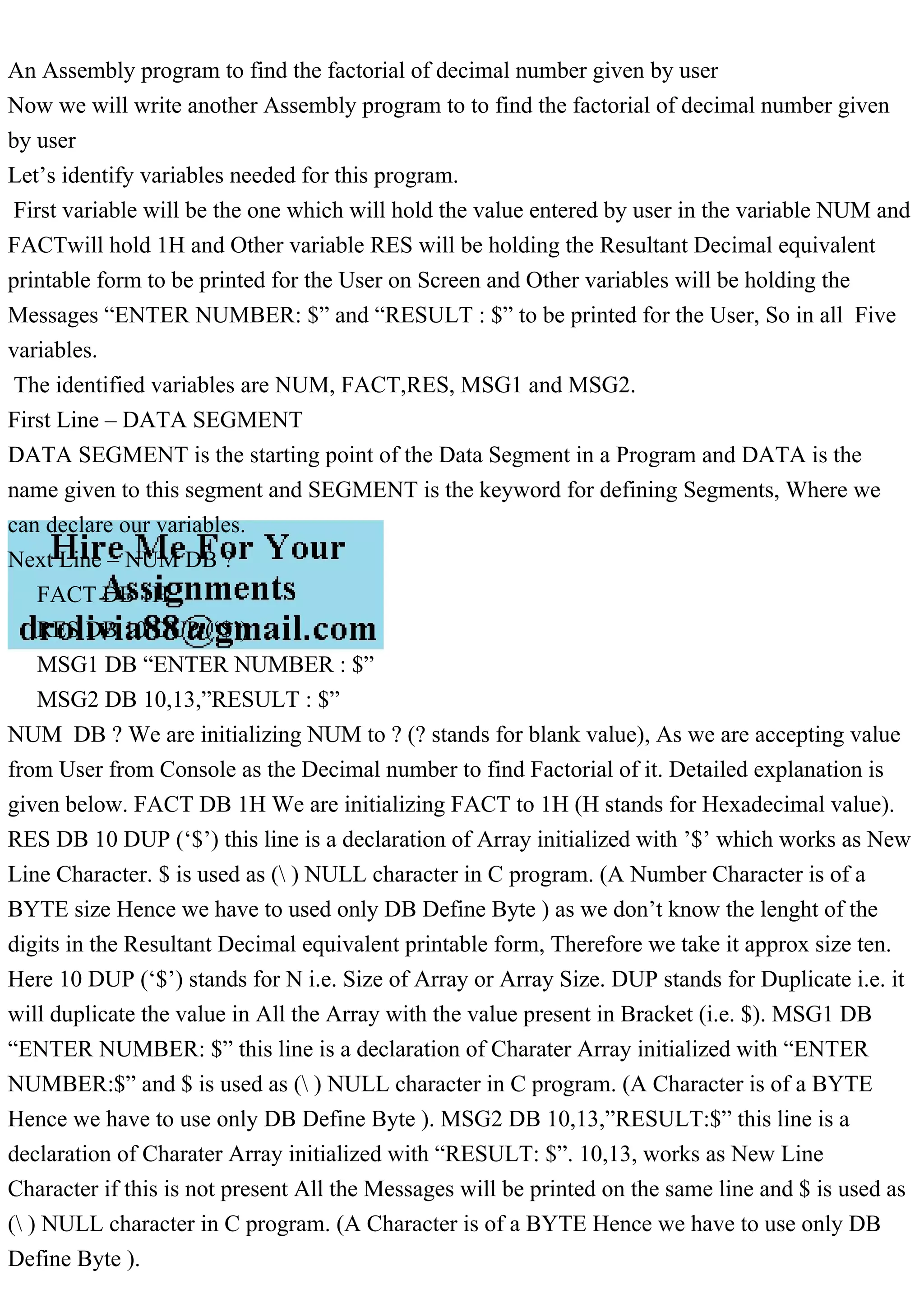 An Assembly program to find the factorial of decimal number given by.pdf