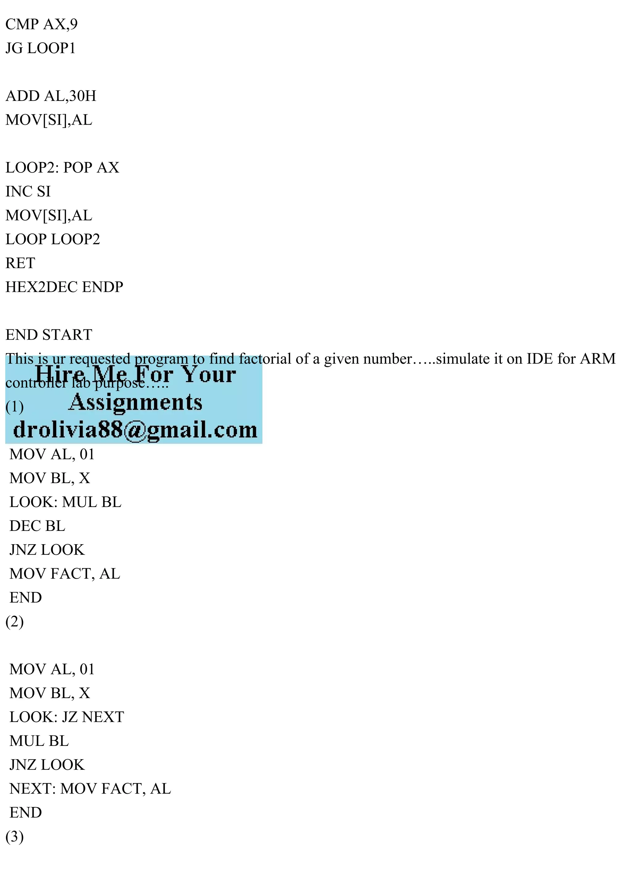 An Assembly program to find the factorial of decimal number given by.pdf