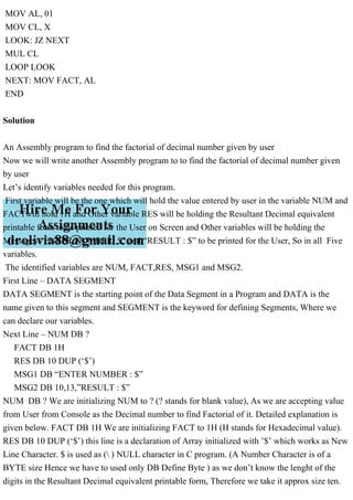 An Assembly program to find the factorial of decimal number given by.pdf