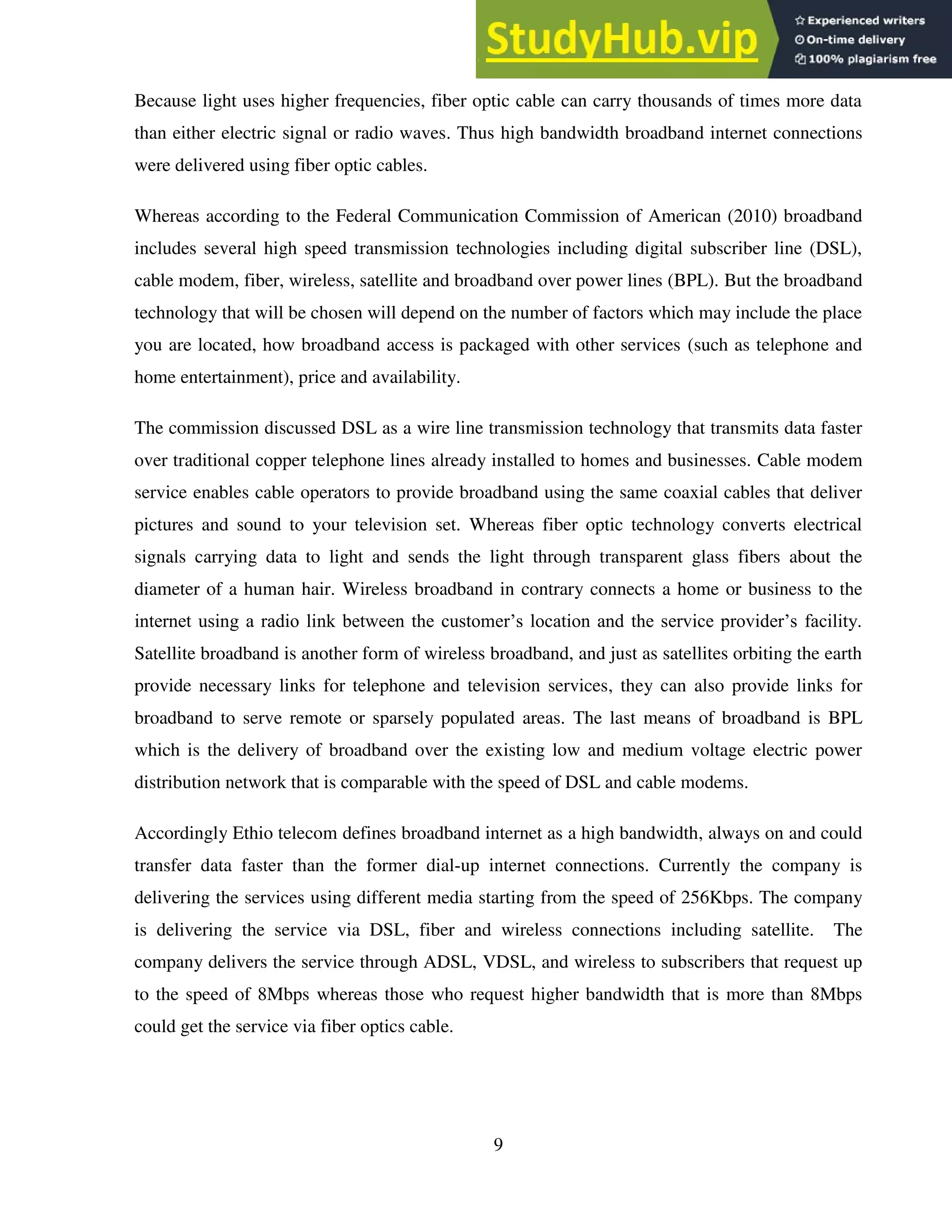 AN ASSESSMENT OF FIXED BROADBAND INTERNET CUSTOMER SATISFACTION IN ...