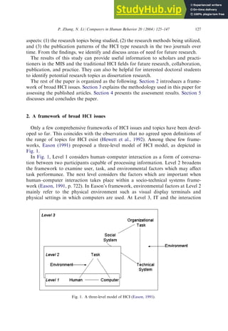 An Assessment Of Human-Computer Interaction Research In Management Information Systems Topics ...