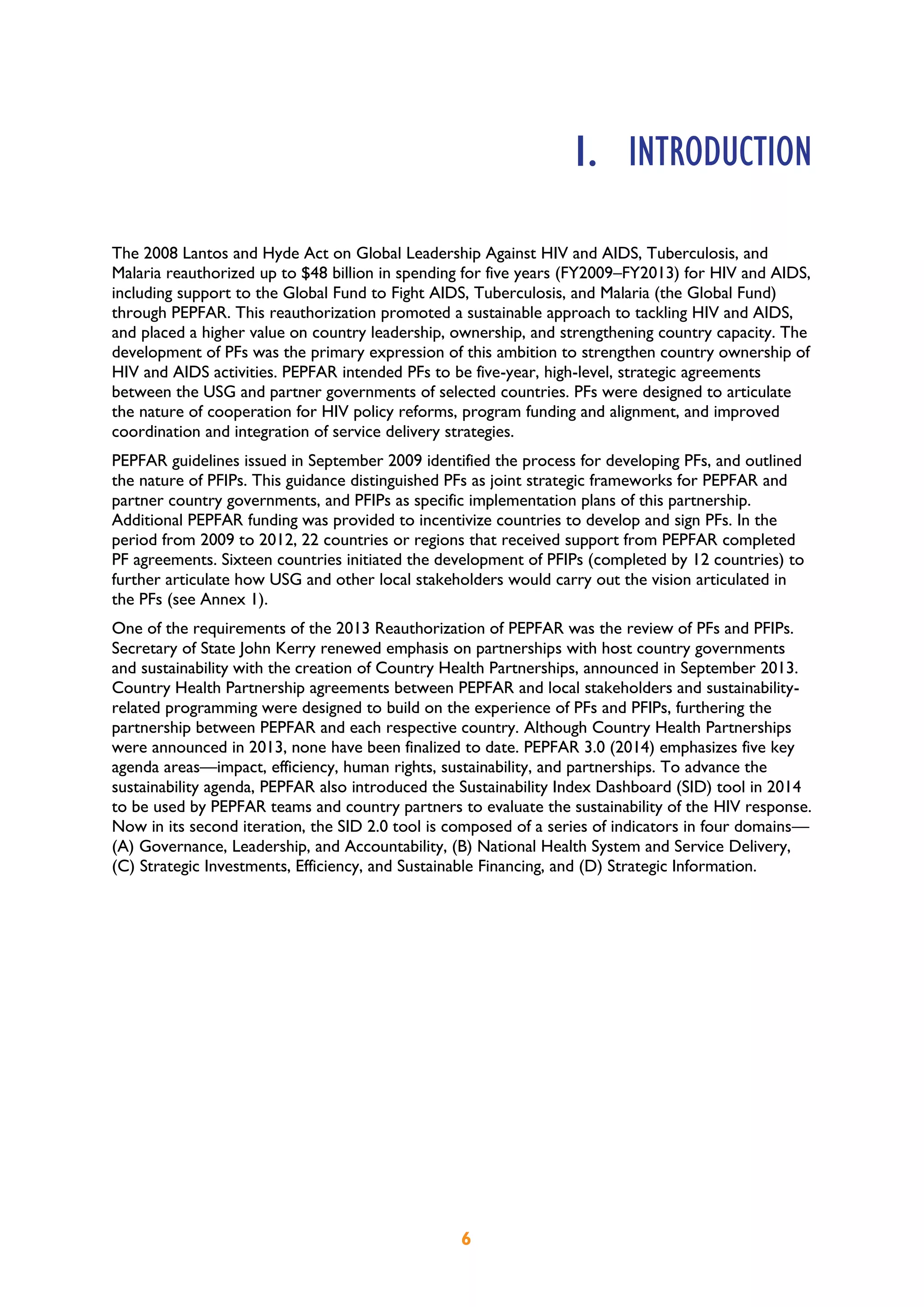 An Assessment of PEPFAR partnership frameworks and Partnership ...