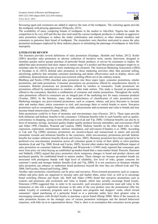 An assessment of sales promotion techniques in the stimulation of ...