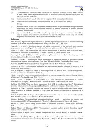 An assessment of stakeholders’ perception of the implementation of universal basic education in ...