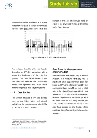 An Assessment Of The Intermediate Public Transport (IPT) Sector In ...