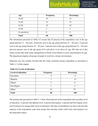 AN ASSESSMENT SOLID WASTE MANAGEMENT PRACTICES CASE STUDY OF FITCHE ...