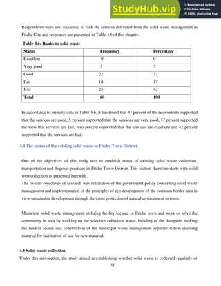 AN ASSESSMENT SOLID WASTE MANAGEMENT PRACTICES CASE STUDY OF FITCHE ...