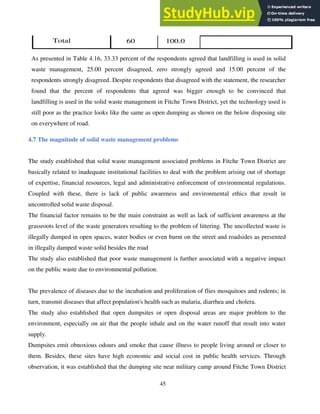 AN ASSESSMENT SOLID WASTE MANAGEMENT PRACTICES CASE STUDY OF FITCHE ...