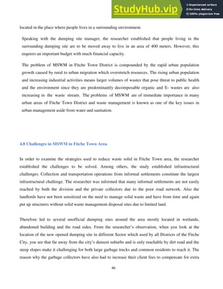 AN ASSESSMENT SOLID WASTE MANAGEMENT PRACTICES CASE STUDY OF FITCHE ...