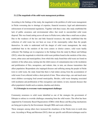 AN ASSESSMENT SOLID WASTE MANAGEMENT PRACTICES CASE STUDY OF FITCHE ...