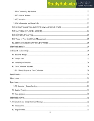 AN ASSESSMENT SOLID WASTE MANAGEMENT PRACTICES CASE STUDY OF FITCHE ...