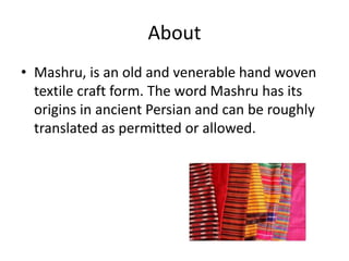 About Mashru | PPTX