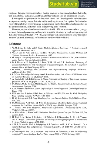 An Assignment On Information System Modeling On Teaching Data And ...