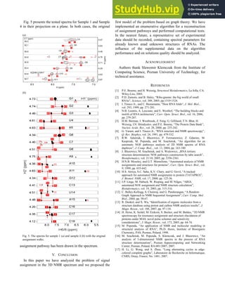 An Assignment Walk Through 3D NMR Spectrum | PDF
