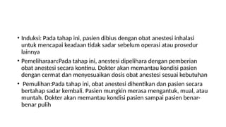 mengenal anestesi inhalasi dan kegunaannya | PPTX