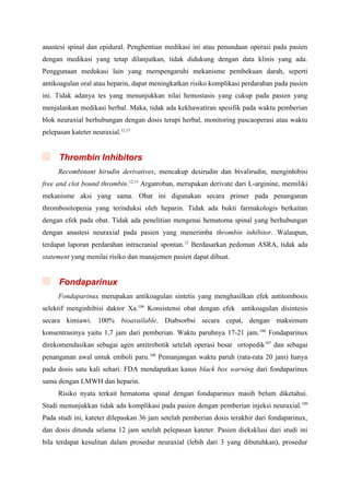 Anastesi Neuraxial dan Blok Saraf Perifer pada Pasien dengan ...
