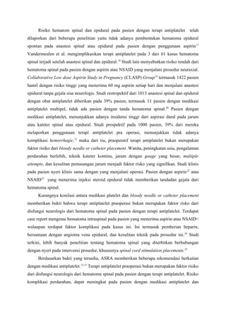 Anastesi Neuraxial dan Blok Saraf Perifer pada Pasien dengan ...