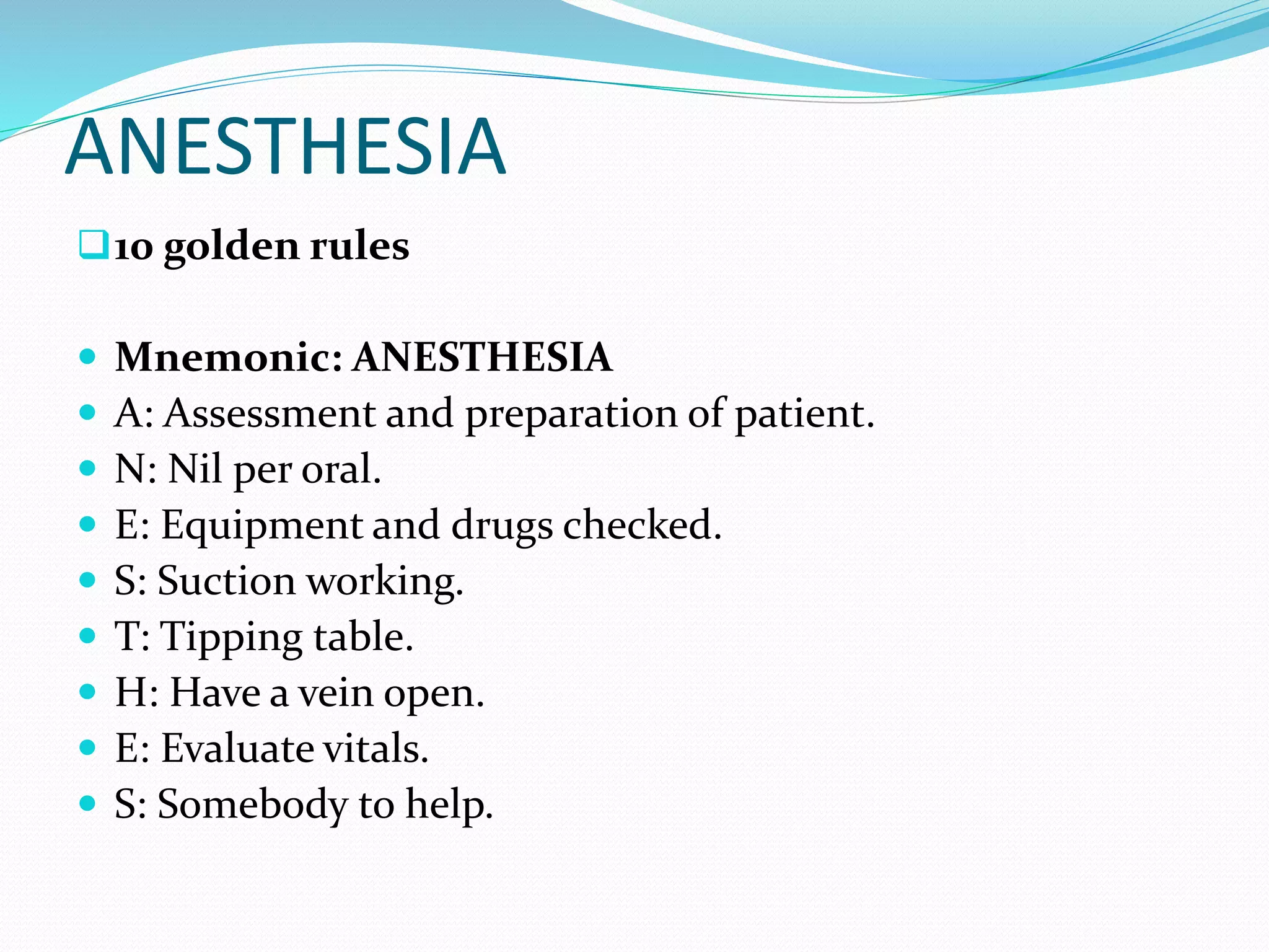 Anesthesia slideshare | PPTX