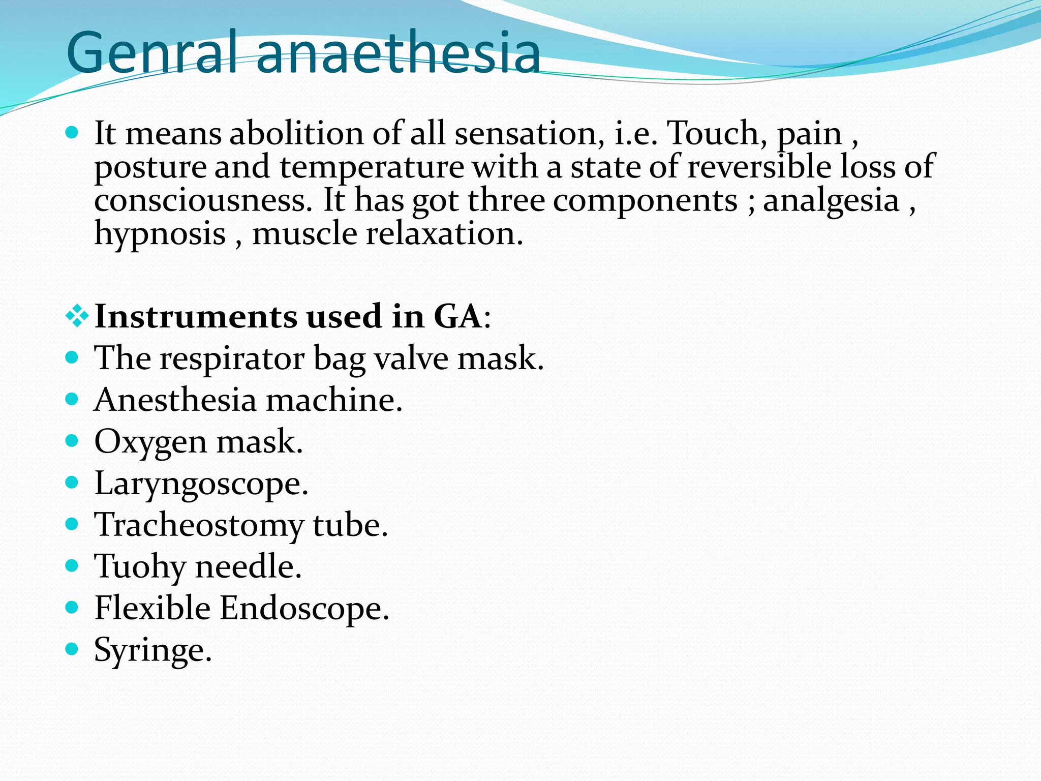 Anesthesia slideshare | PPTX