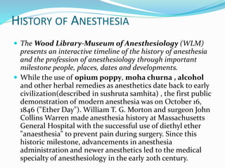 Anesthesia slideshare | PPTX