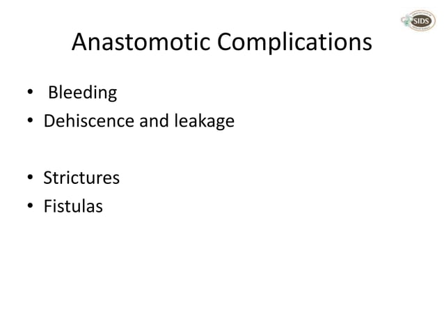 Anastomotic leak colorectal surgery | PPTX