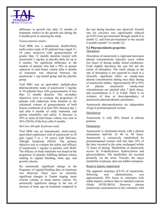 Anastrozole Tablets Taj Pharma SmPC | PDF