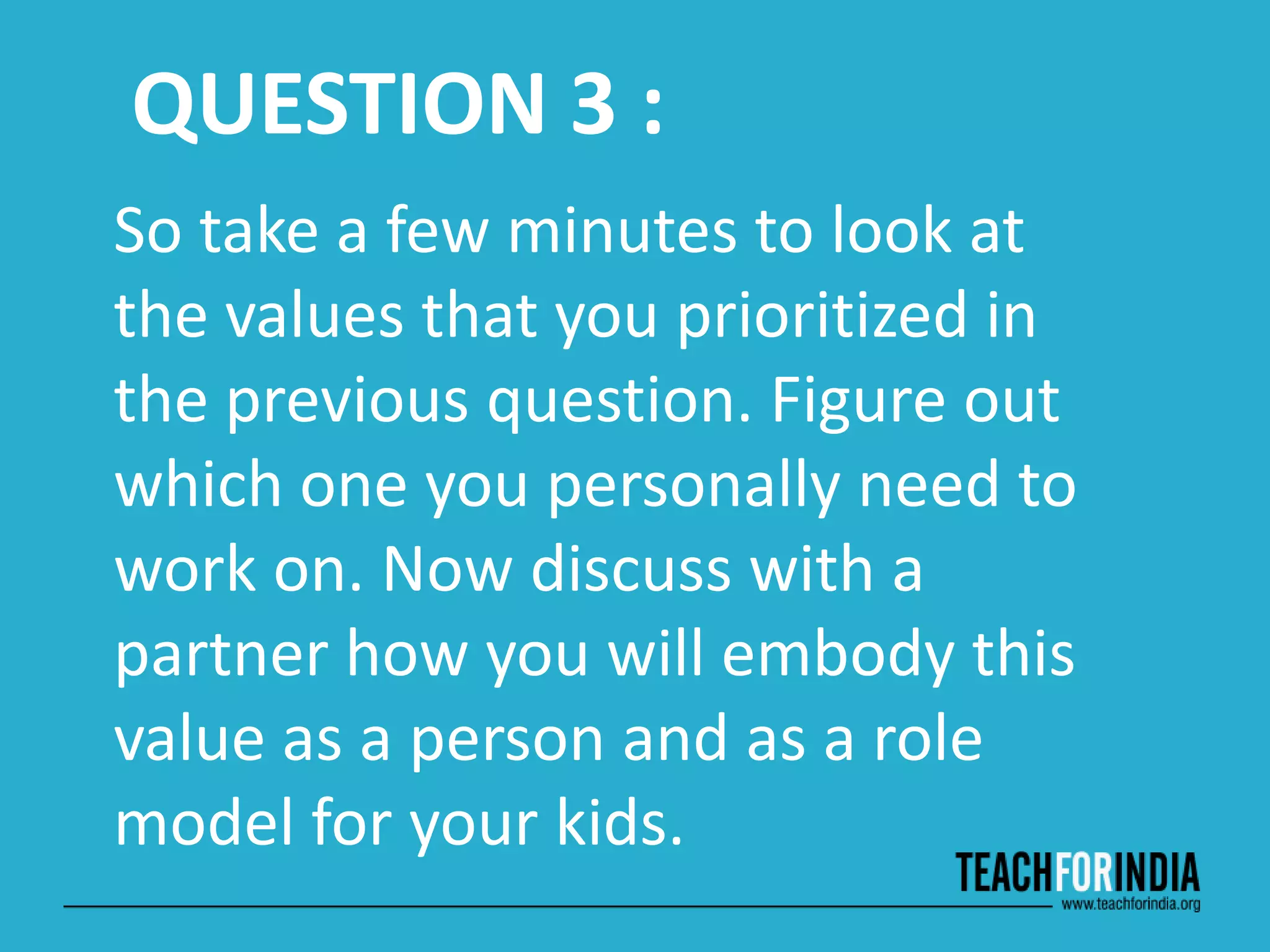 Anasuya Menon_Teaching Values in Class | PPTX | Education