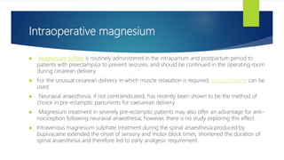 Anathesia in patients with preeclampsia | PPTX