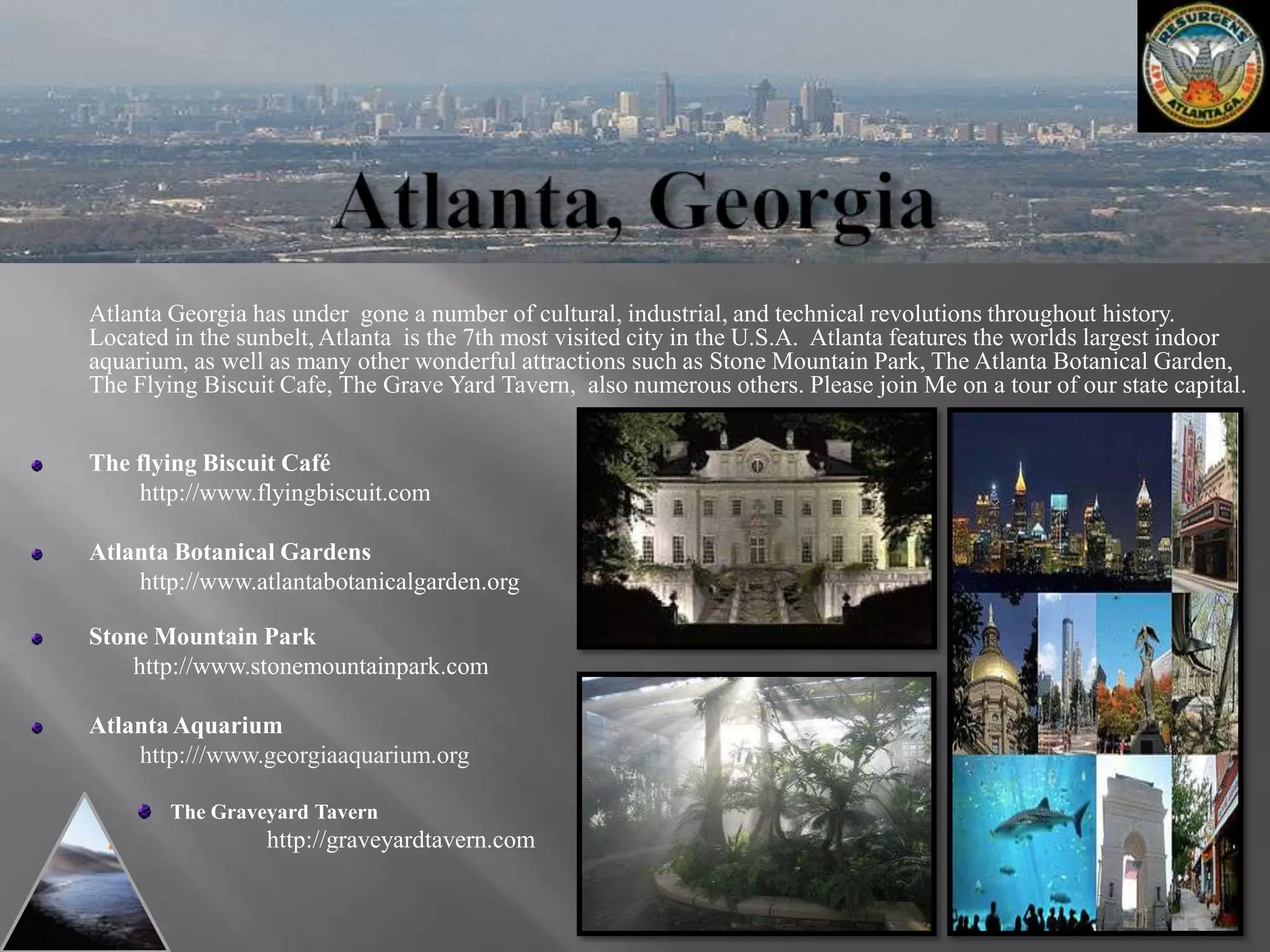 An atlanta, georgia tour guide proposal | PPT